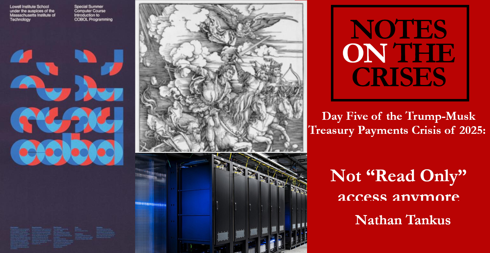 Day Five of the Trump-Musk Treasury Payments Crisis of 2025: Not “Read ...